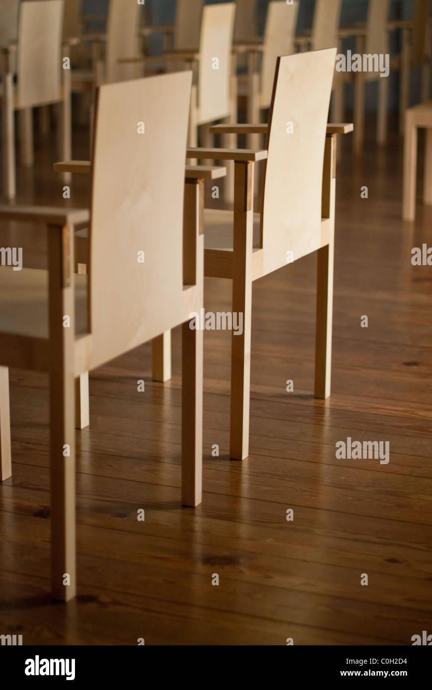 Details back view of an empty conference room Stock Photo - Alamy