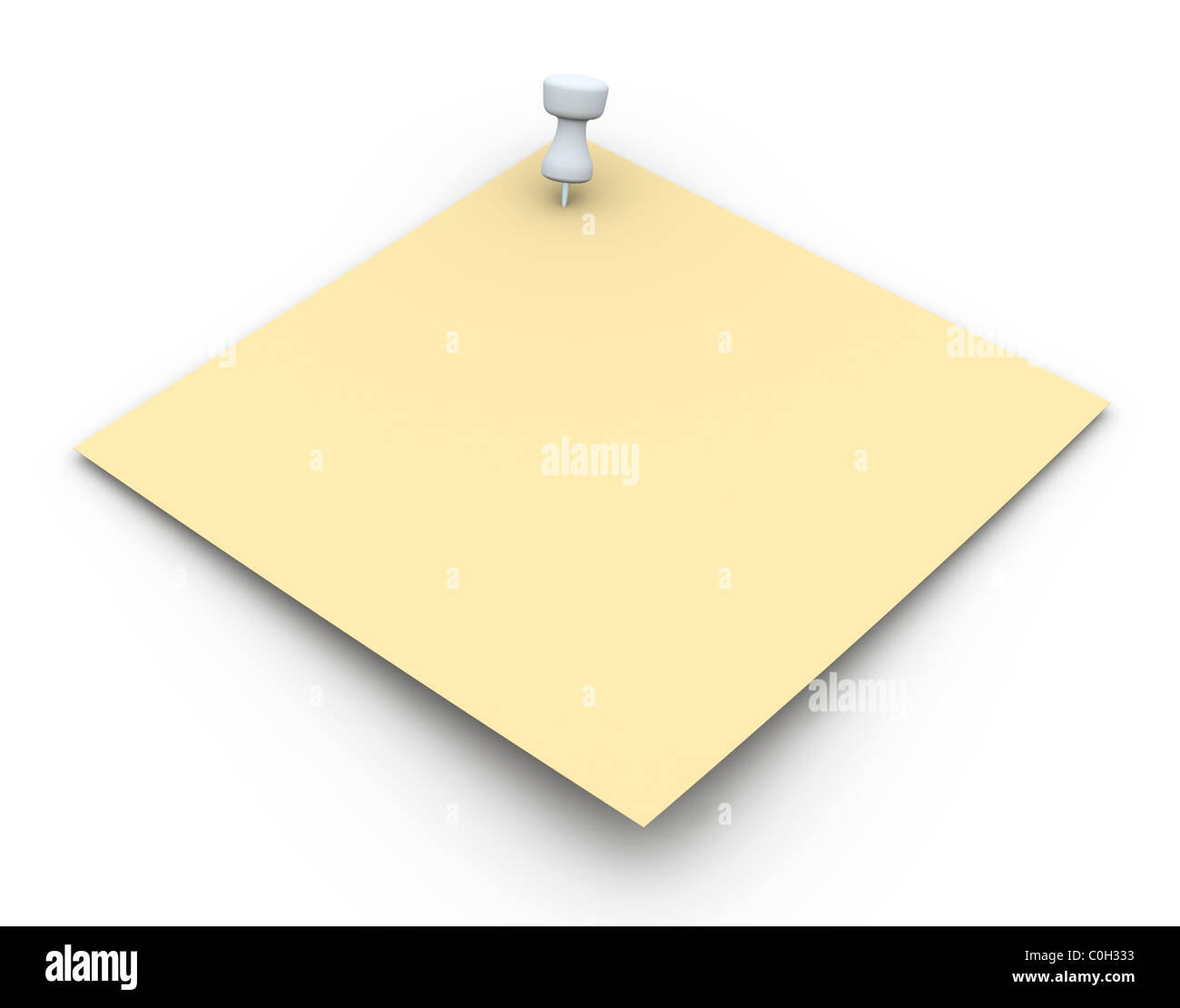 Blank pinned note Stock Photo - Alamy