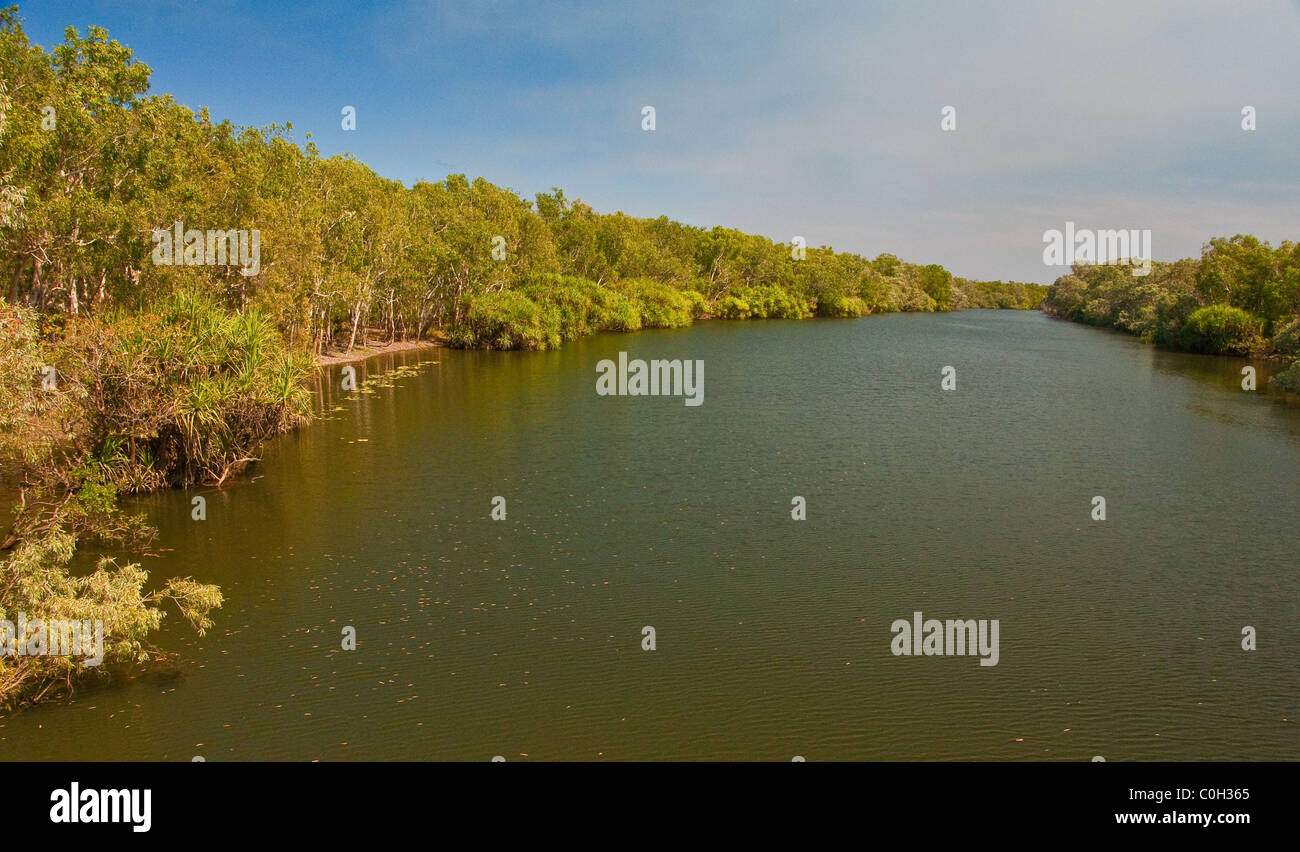 wide river in the australian outback, northern territory Stock Photo ...