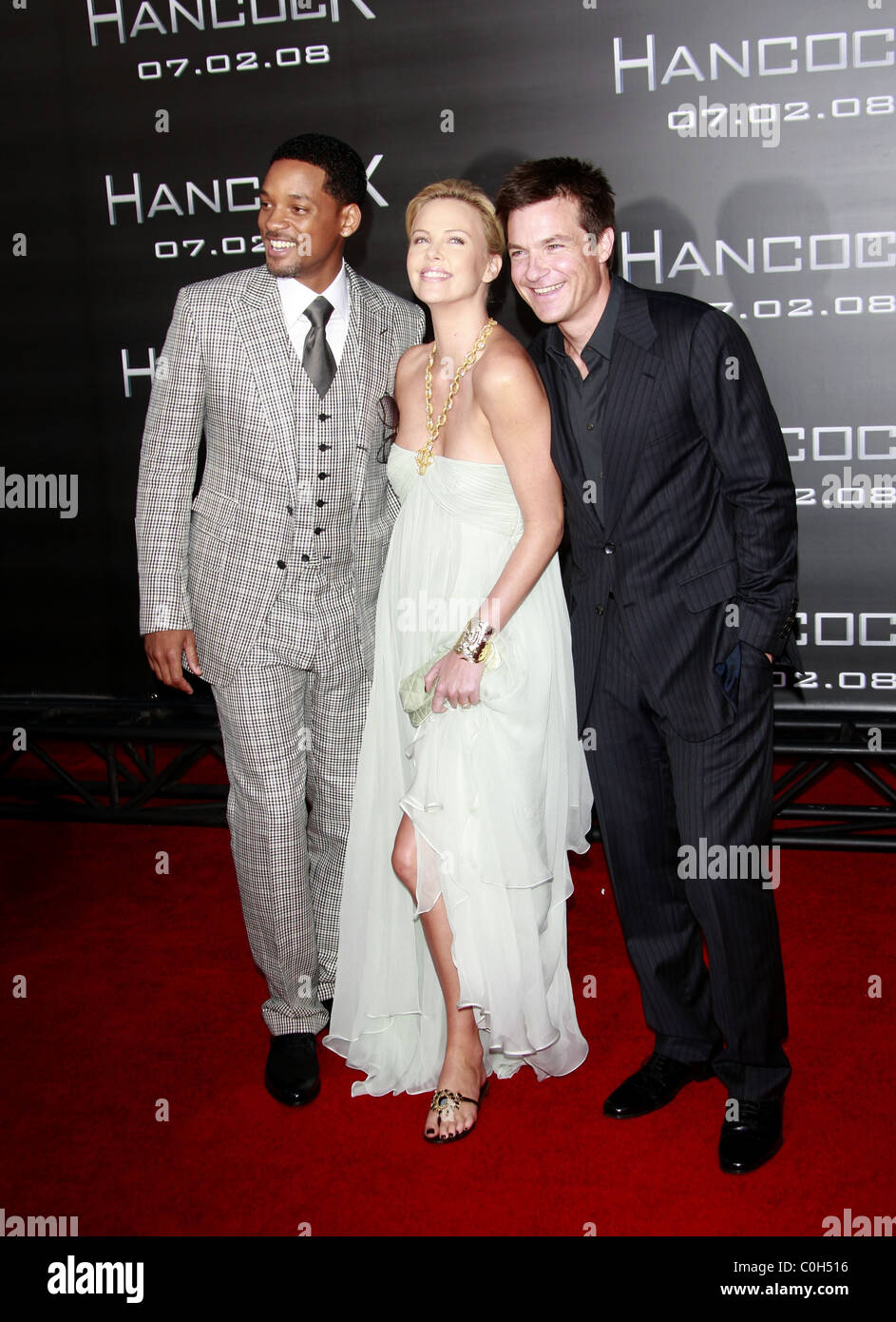 Will Smith, Charlize Theron and Jason Bateman 'Hancock' Los Angeles ...
