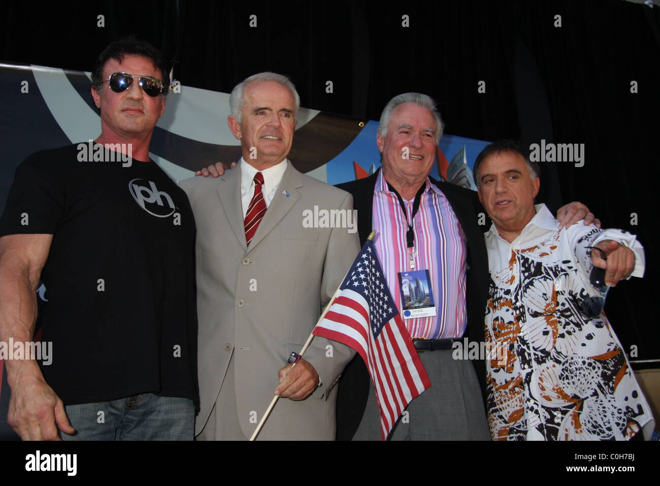 Sylvester Stallone, Nevada Governor Jim Gibbons, Planet Hollywood ...
