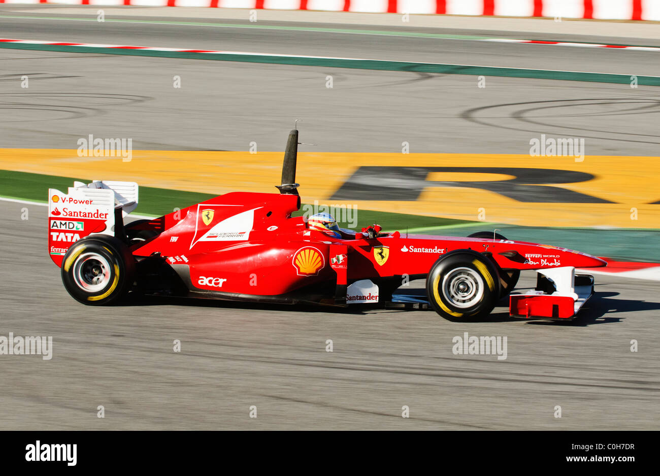 Fernando Alonso (ESP) in the Scuderia Ferrari F150th Formula One ...