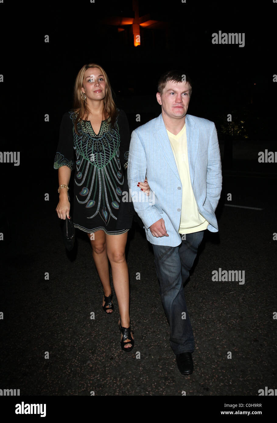 Boxer Ricky Hatton and girlfriend Jennifer Dooley Outside the Met Bar ...