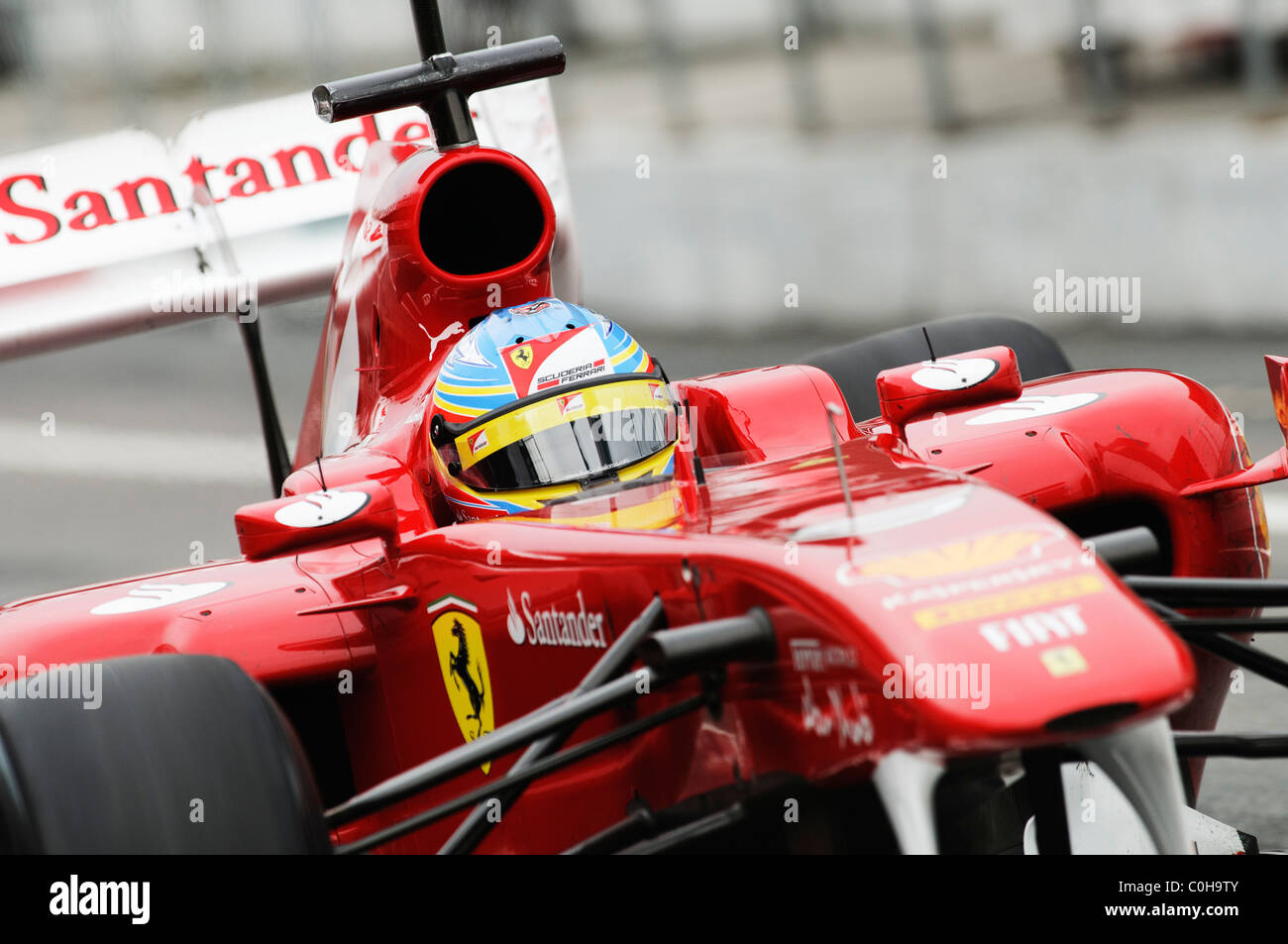 Fernando Alonso (ESP) in the Scuderia Ferrari F150th Formula One ...