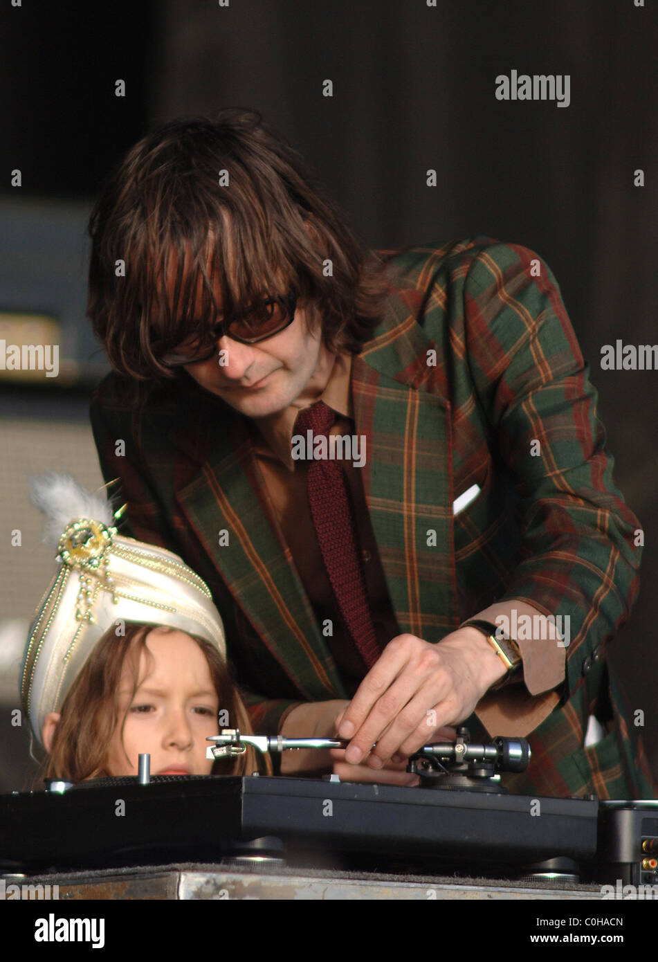 Jarvis Cocker and sone Albert at the Mighty Boosh Festival Hop Farm ...