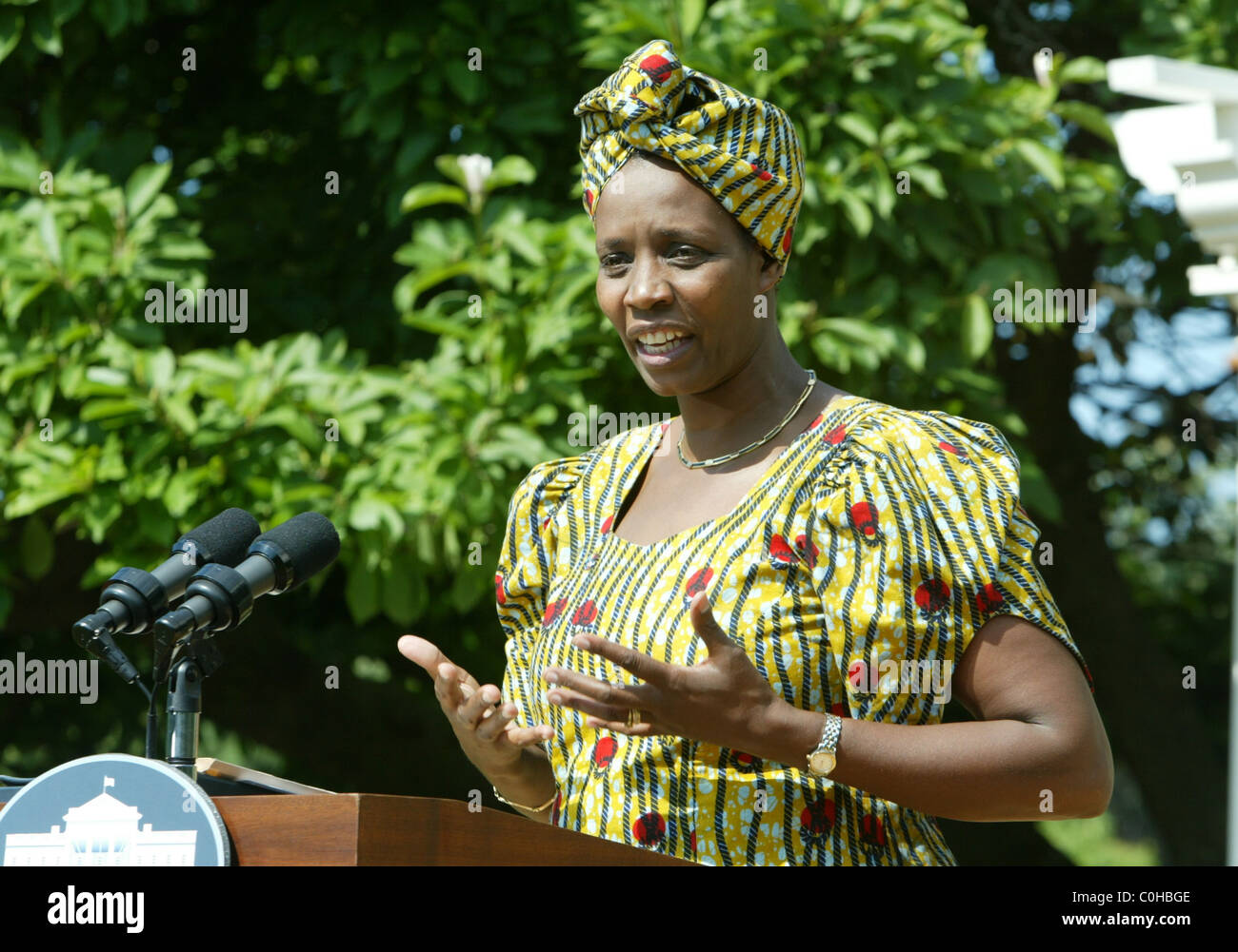 Rose Mapendo The First Lady's press conference in the East Garden of ...
