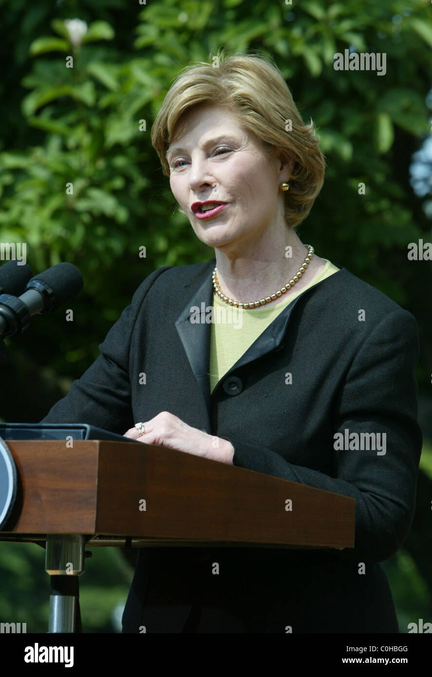 First Lady Laura Bush The First Lady's press conference in the East ...