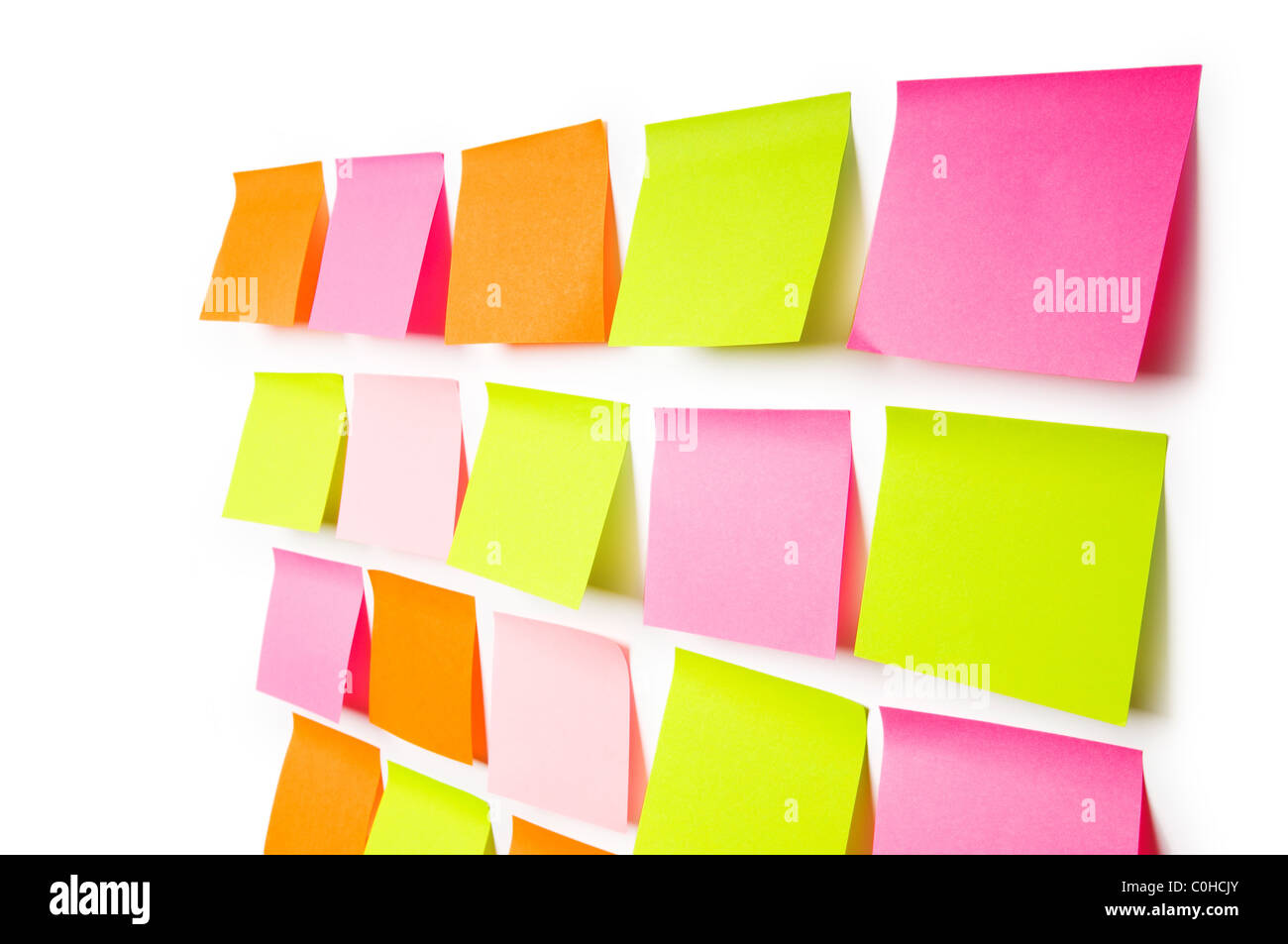 Reminder notes isolated on the white background Stock Photo - Alamy