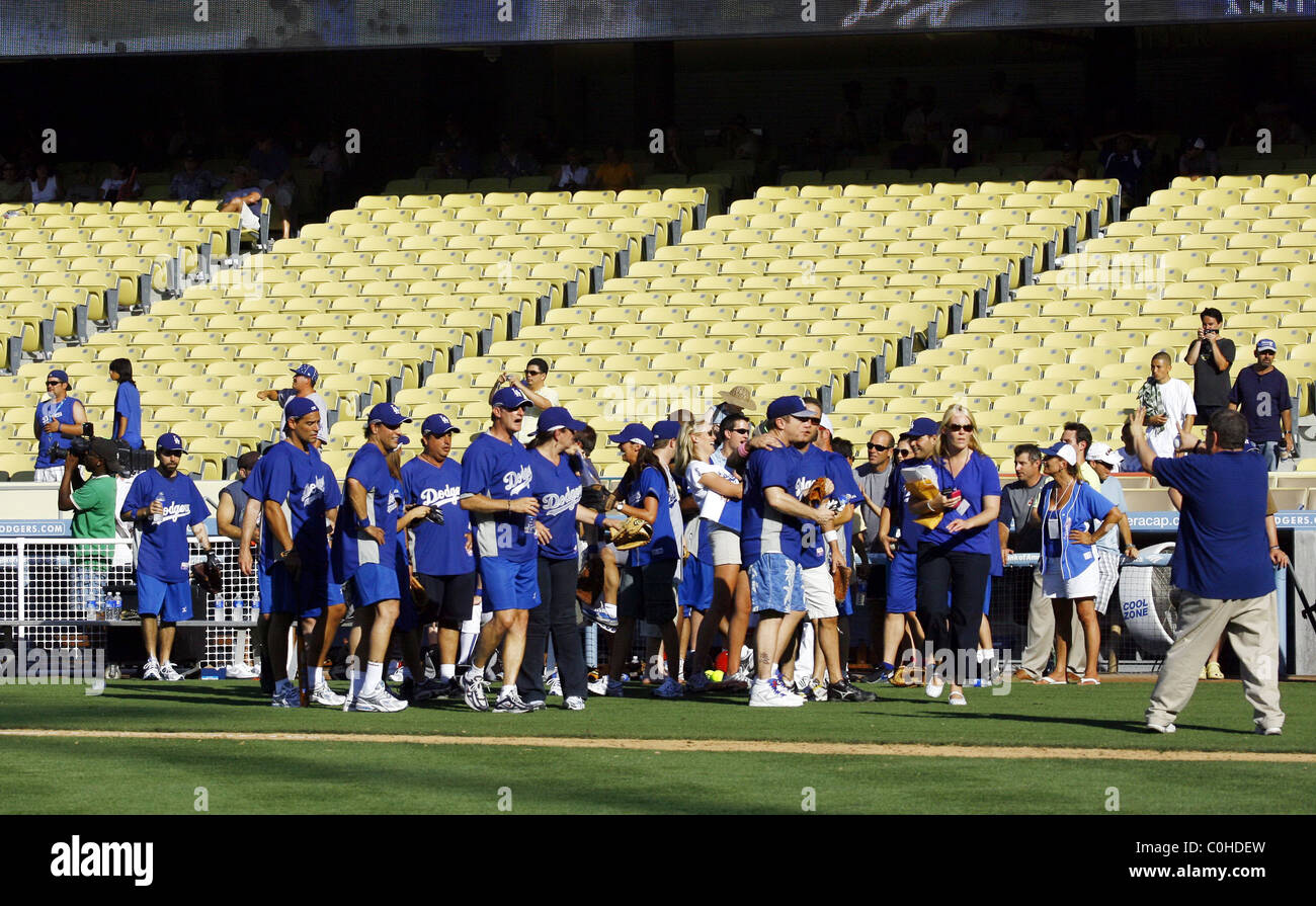 Dodgers 50th Hollywood Stars soft ball game held at Dodgers Stadium Los ...