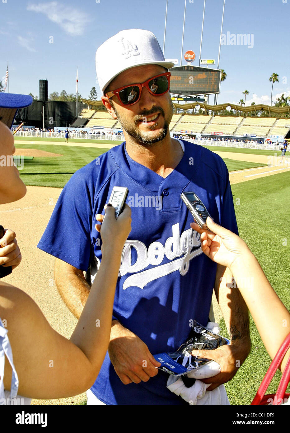 David Arkett Dodgers 50th Hollywood Stars soft ball game held at ...