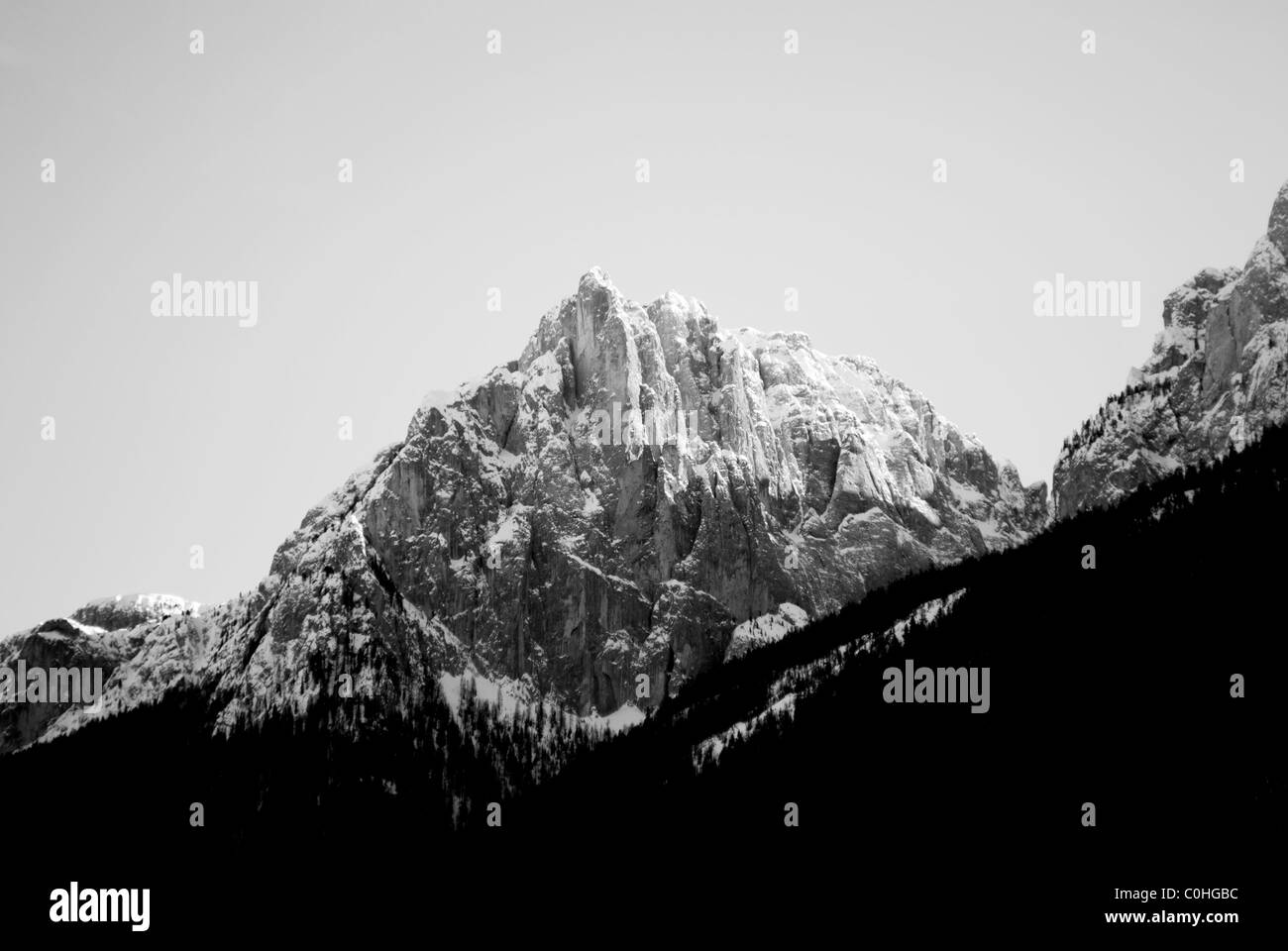 Alpine mountains, dolomites in winter Stock Photo - Alamy