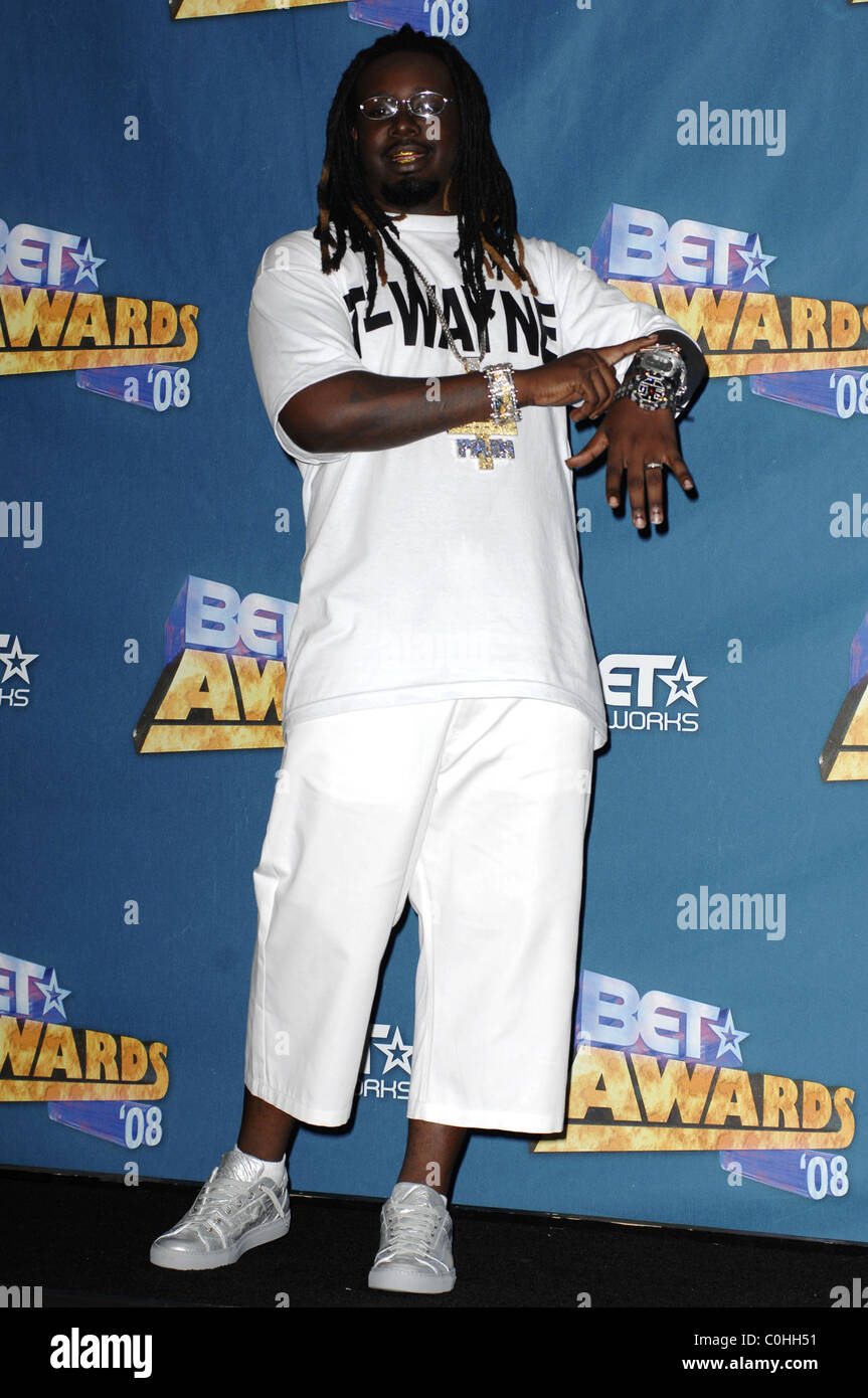 T-Wayne BET Awards 2008 at the Shrine Auditorium - press room Los ...