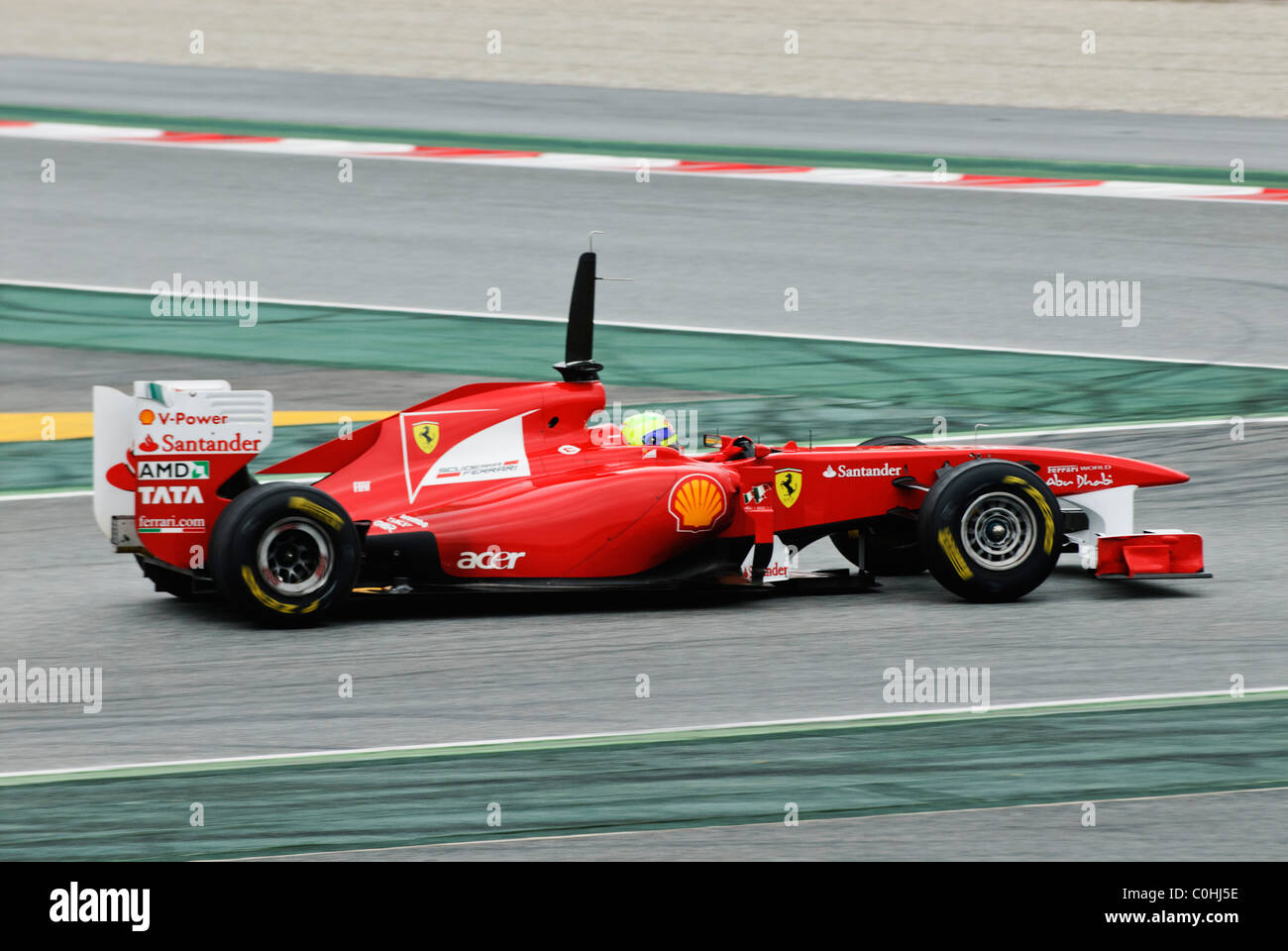 Felipe Massa (BRA) in the Scuderia Ferrari F150th Formula One racecar ...