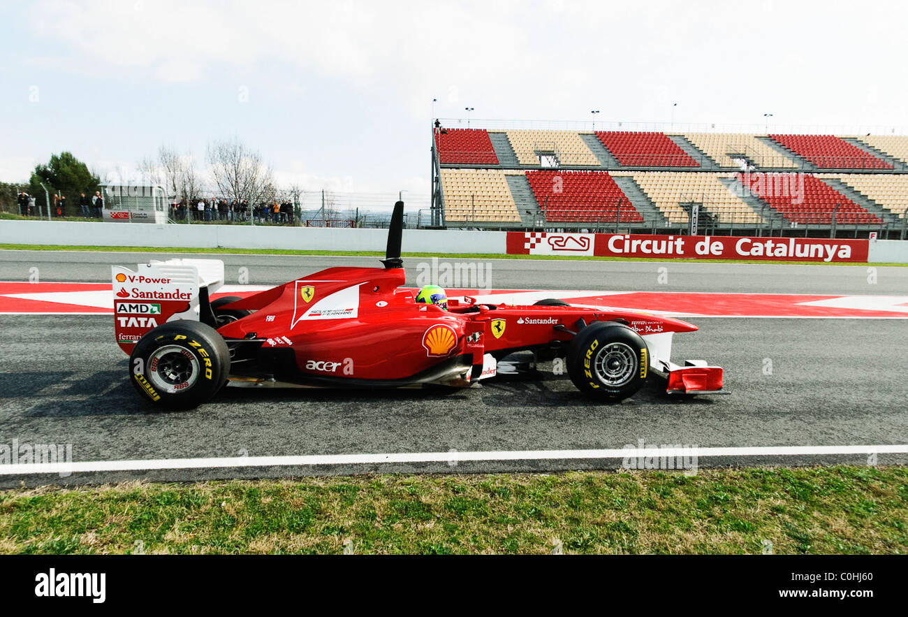 Felipe Massa (BRA) in the Scuderia Ferrari F150th Formula One racecar ...