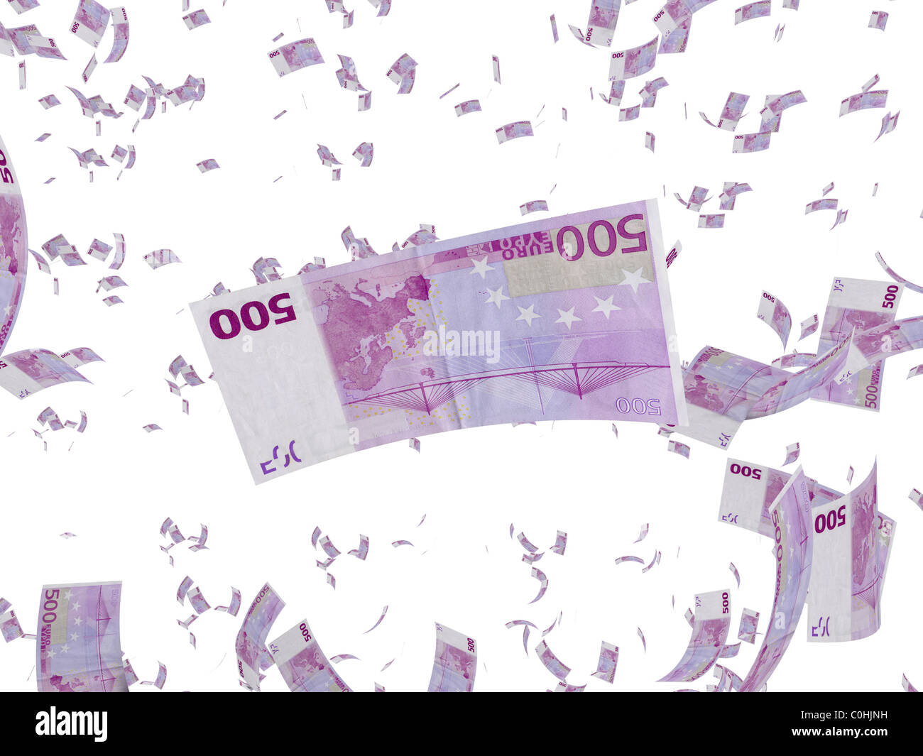 It`s raining Euro notes Stock Photo - Alamy