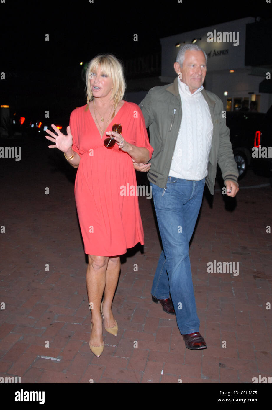 Suzanne Somers, Alan Hamel at Nobu in Cross Creek Mailbu, California ...
