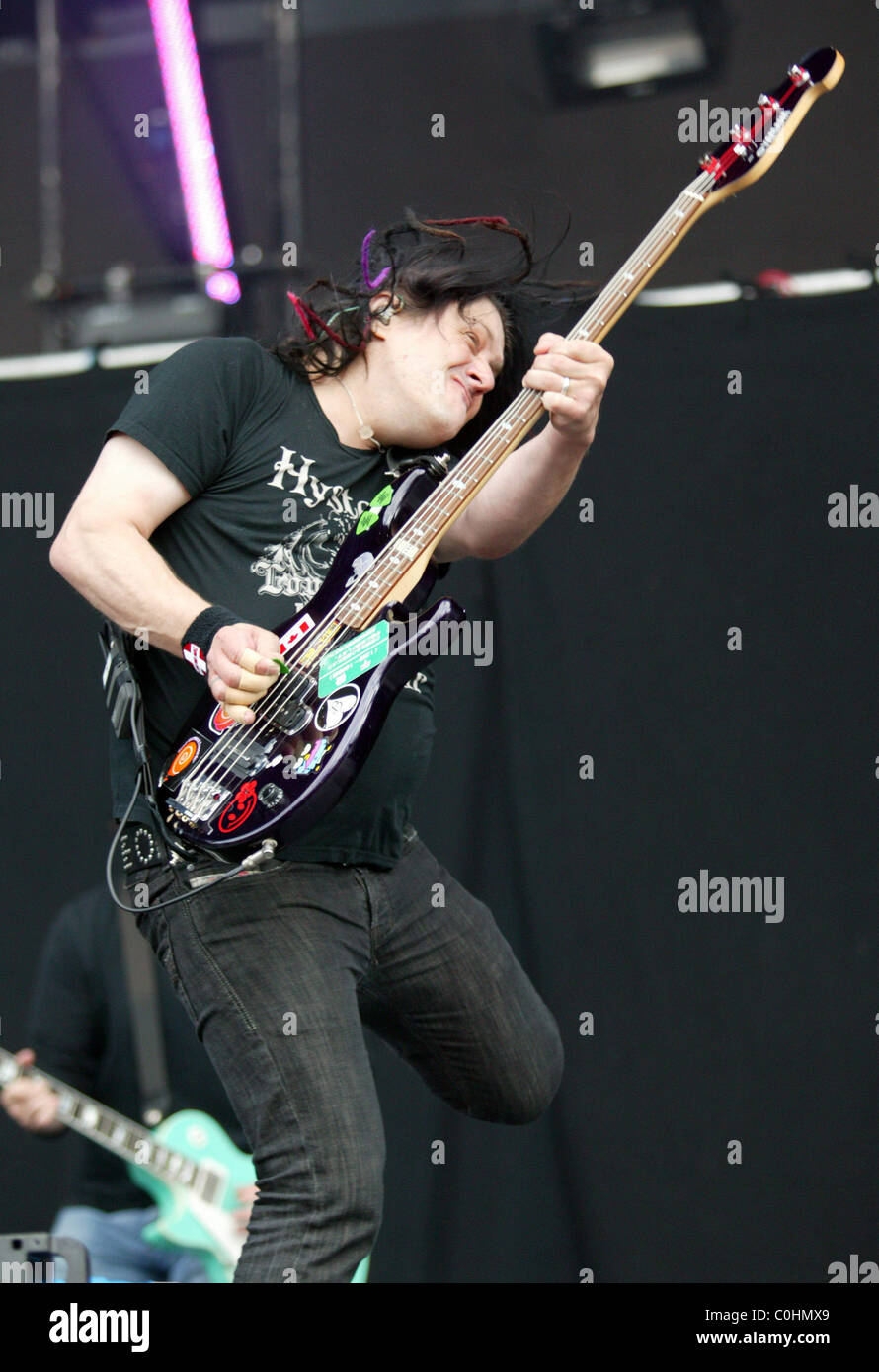 Robby Takac of the Goo Goo Dolls The O2 Wireless Festival 2008 held at ...