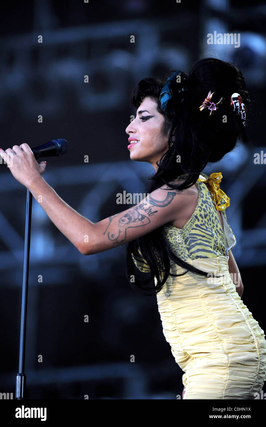 Amy Winehouse Rock In Rio music festival in Arganda del Rey Madrid ...