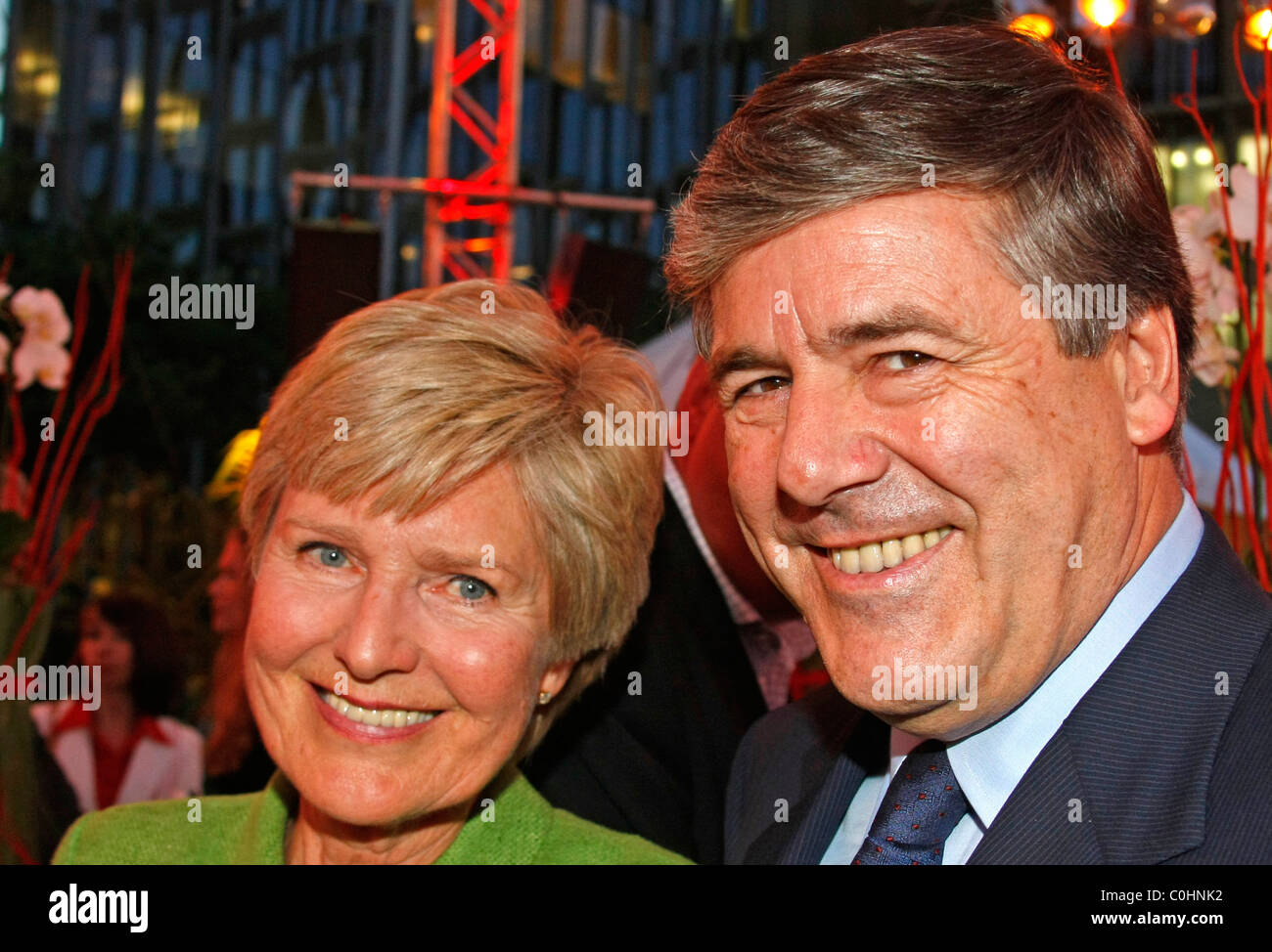 Friede Springer, Dr. Josef Ackermann Annual BILD Sommerfest at Axel ...