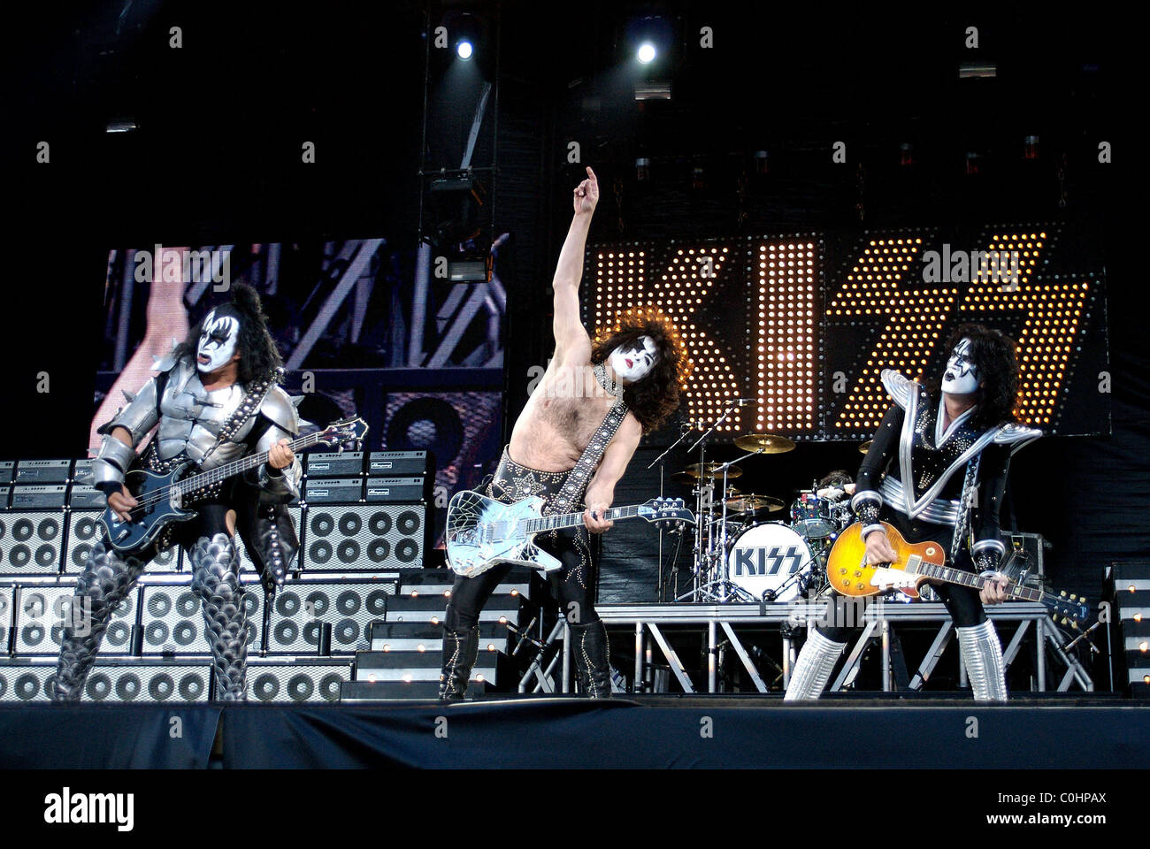 Kiss Performing Live Download Festival 2008 - Day One at Donington Park ...