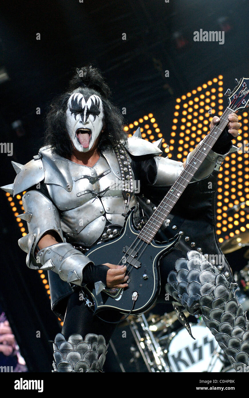 Gene Simmons of Kiss Performing Live Download Festival 2008 - Day One ...