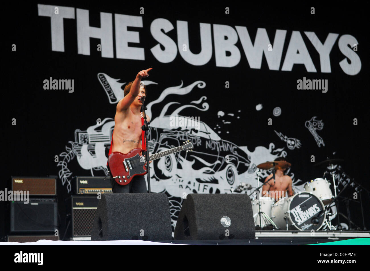 Billy Lunn and Josh Morgan of The Subways Glastonbury Festival - Day ...