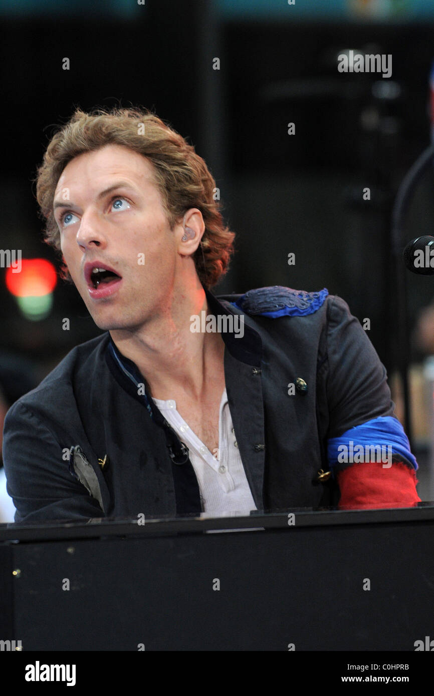 Chris Martin of Coldplay Coldplay performs live on 'The Today Show ...