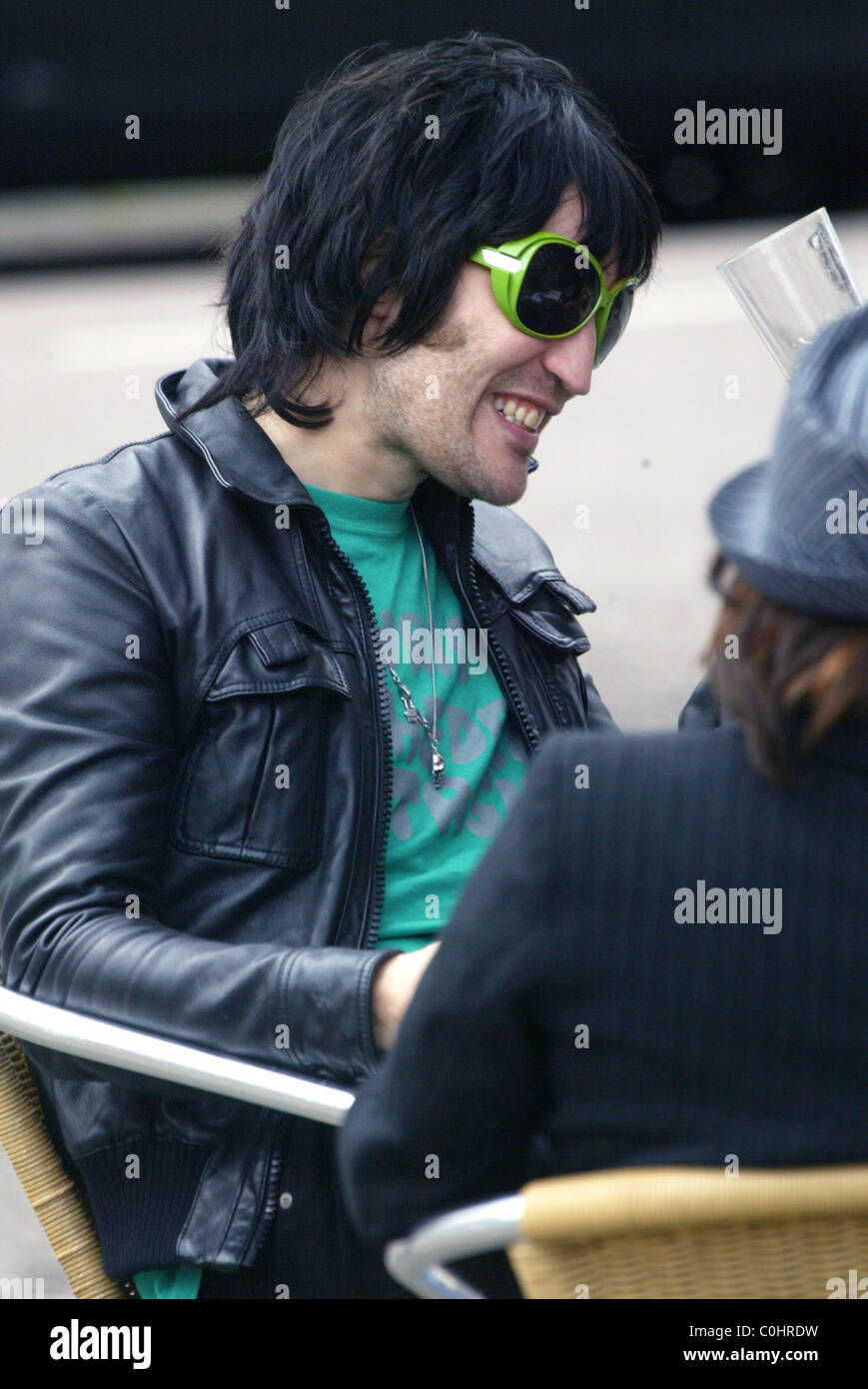 Noel Fielding of The Mighty Boosh takes a phone call as he meets ...