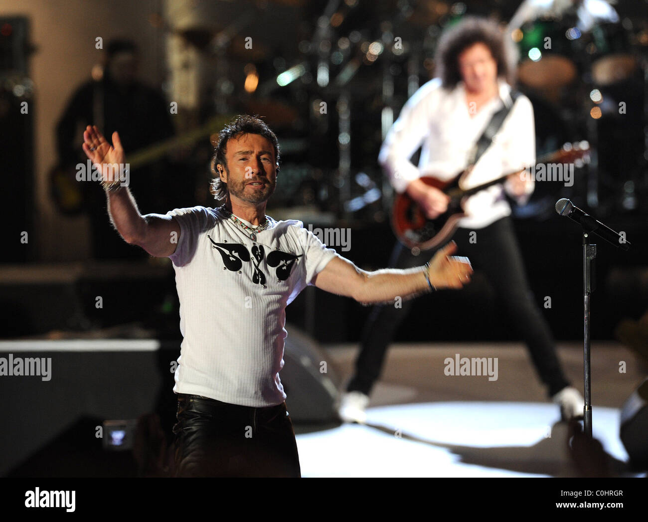 Paul Rodger and Brian May of Queen Nelson Mandela birthday concert held ...