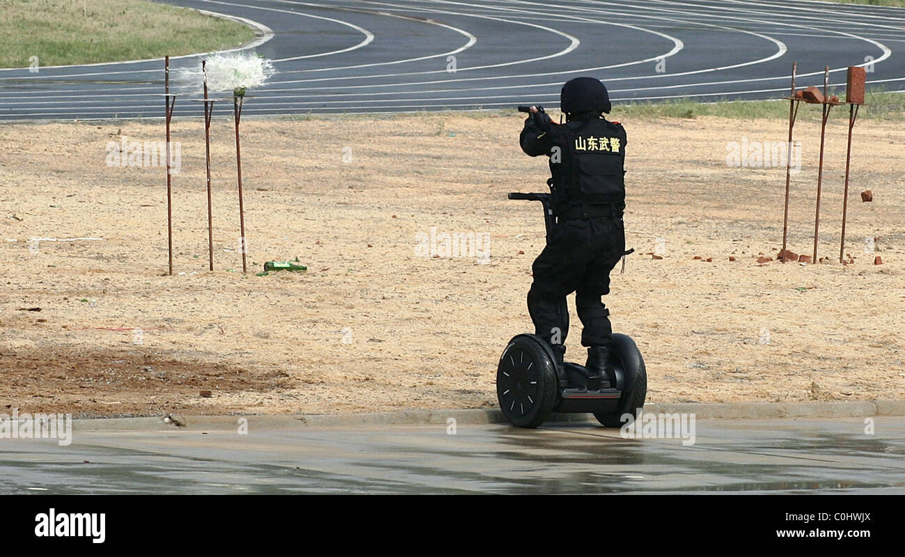 THAT'S SEGWAY TO DO IT Soldiers on a terrorist attack training exercise ...
