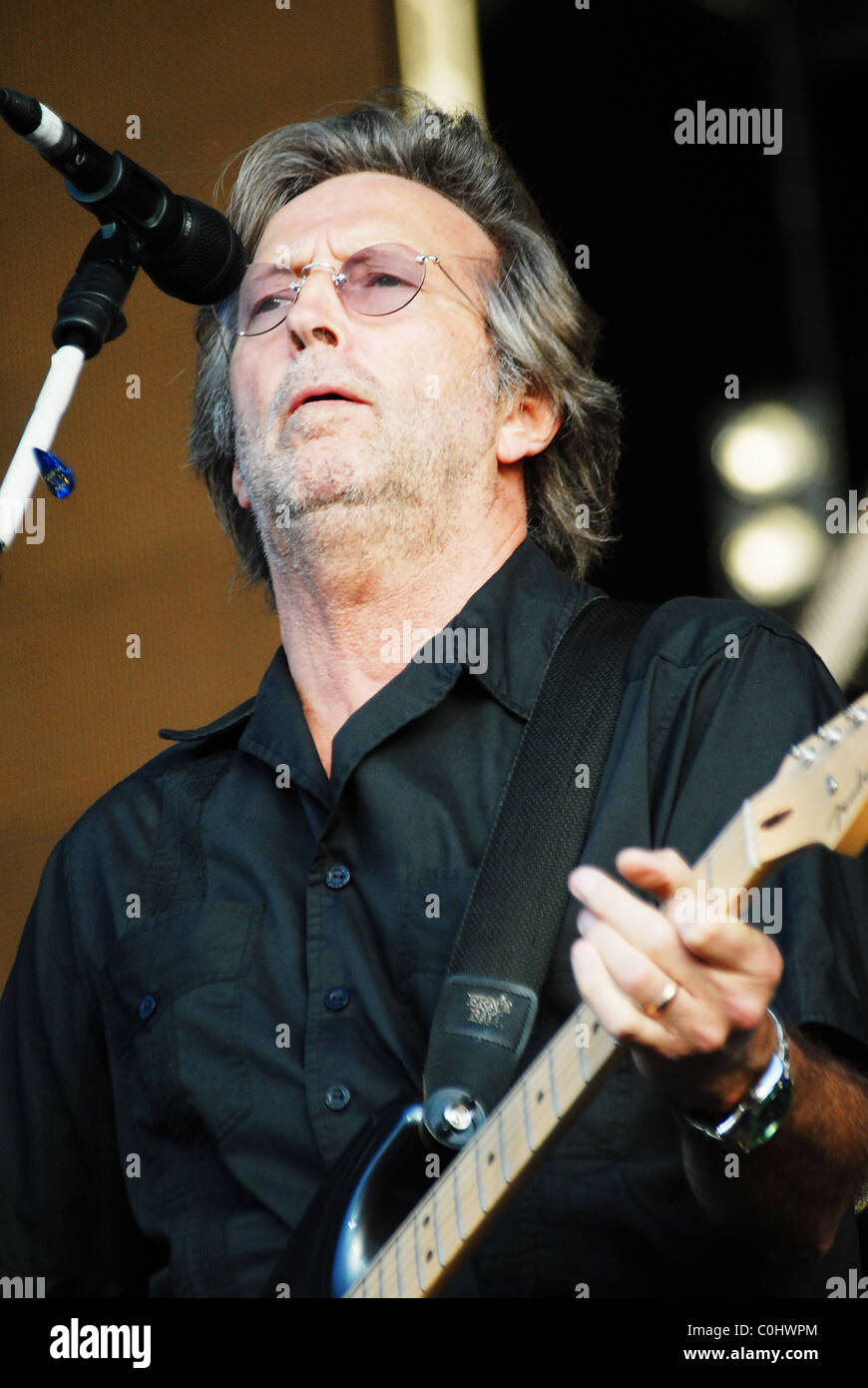 Eric Clapton performing live at 'Hard Rock Calling' in Hyde Park London ...