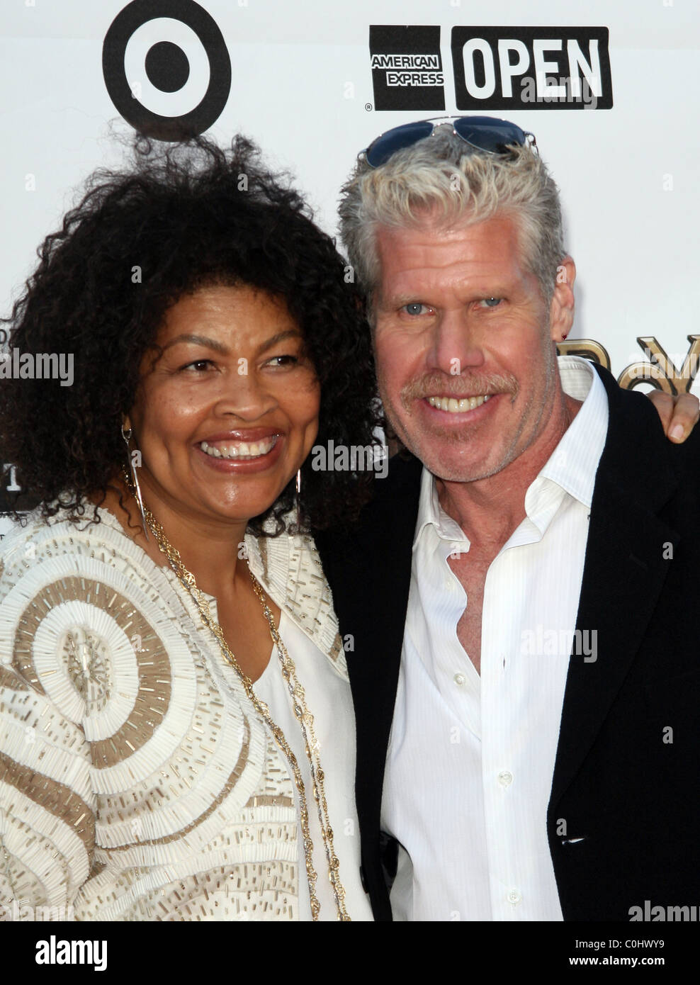 Ron Pearlman and wife Opal The 'Hellboy 2: The Golden Army' premiere at ...