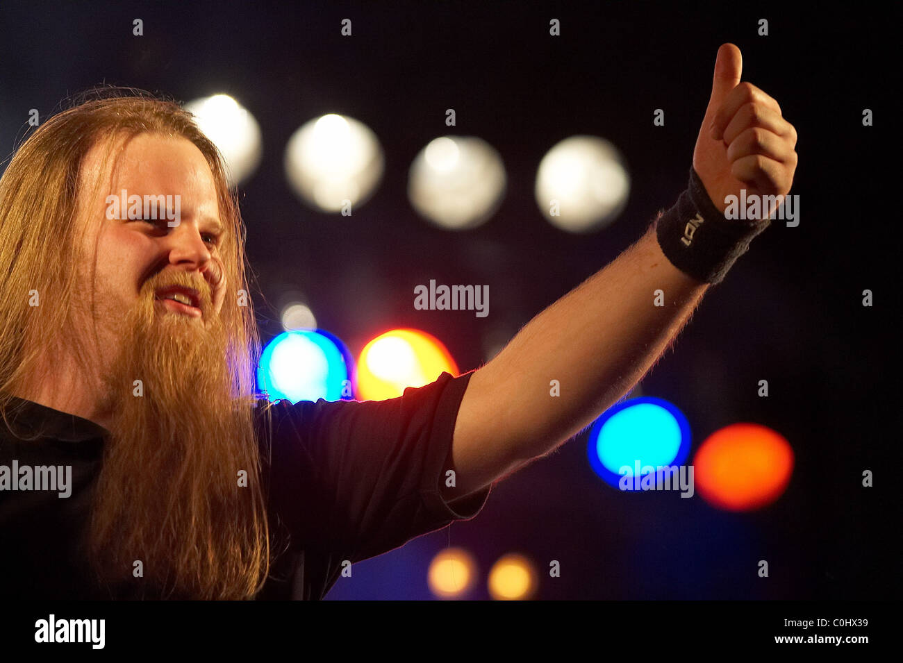 German band, Lay Down Rotten performing live at Metal GDL 2008 - day ...