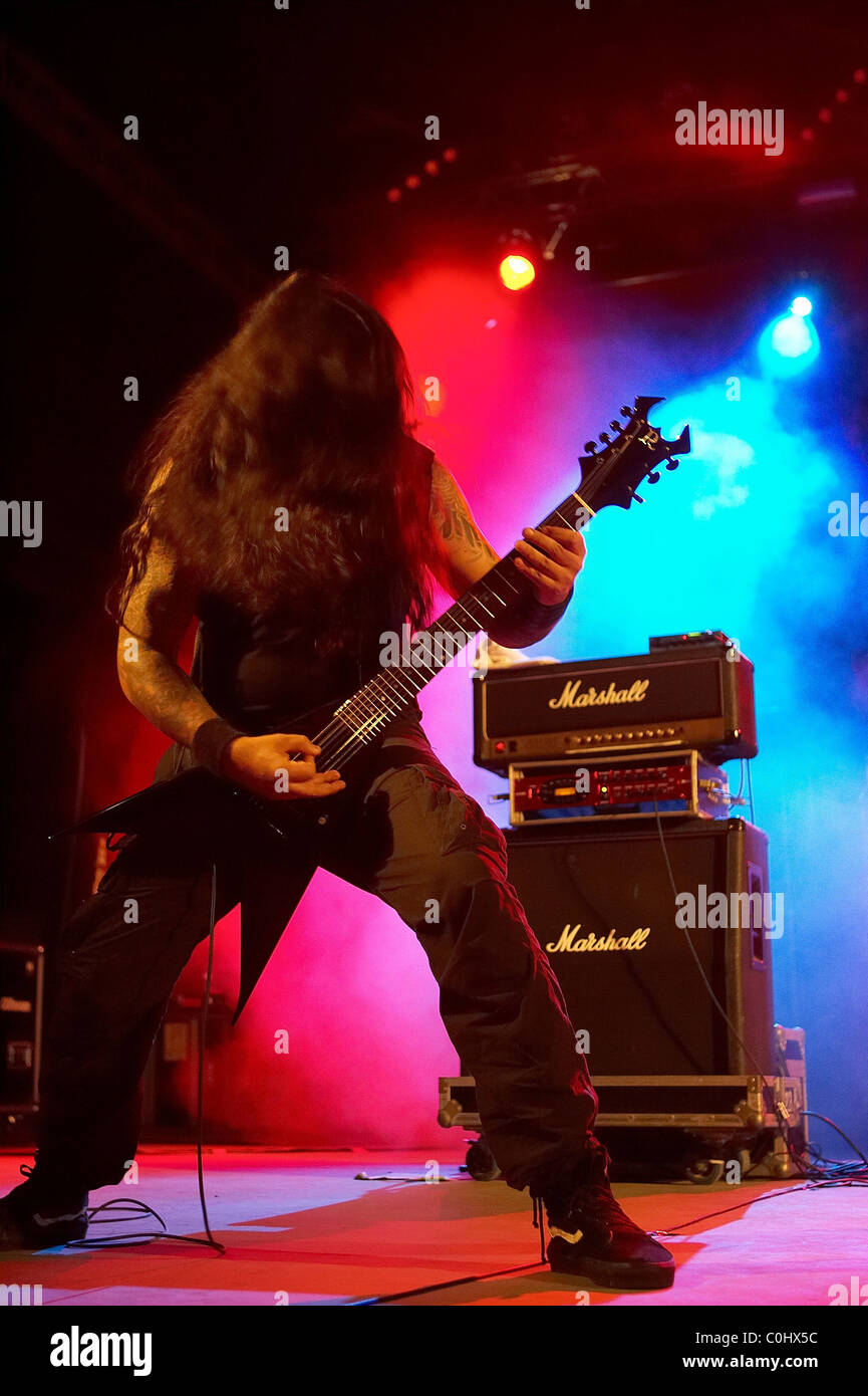Brazilian band, Krisiun performing live at Metal GDL 2008 - day two ...