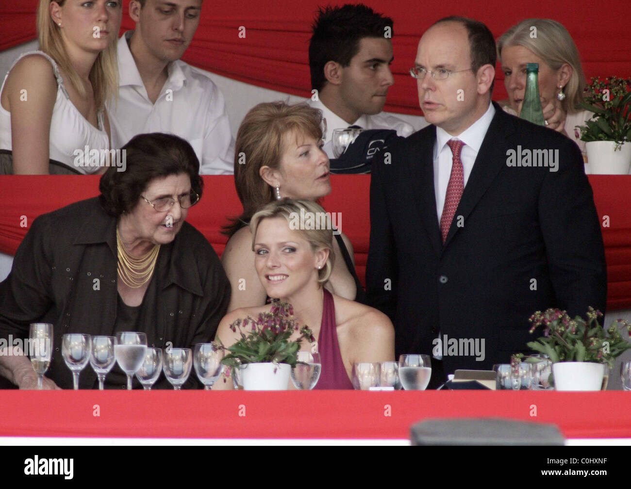 Prince Albert II of Monaco and girlfriend Charlenne Wittstock 2008 Pont ...
