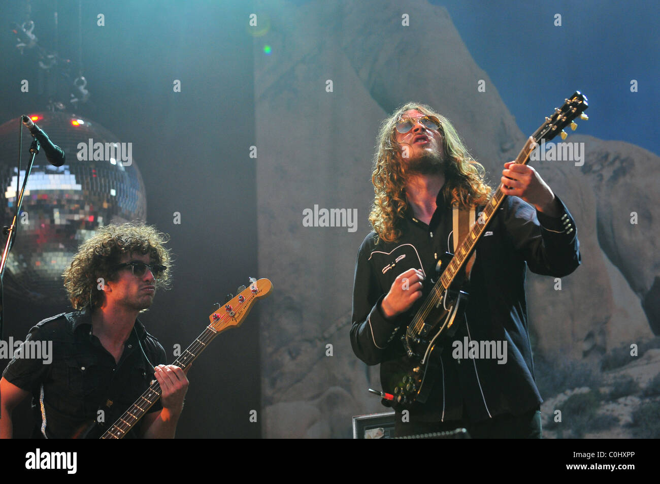 The zutons glastonbury festival 2008 day three worthy farm hi-res stock ...