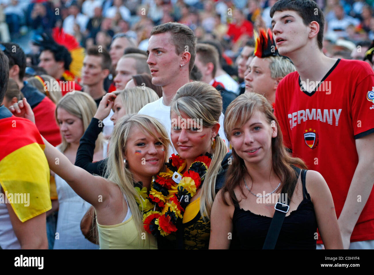 German soccer fans Public screening of the UEFA Euro 2008 finale ...