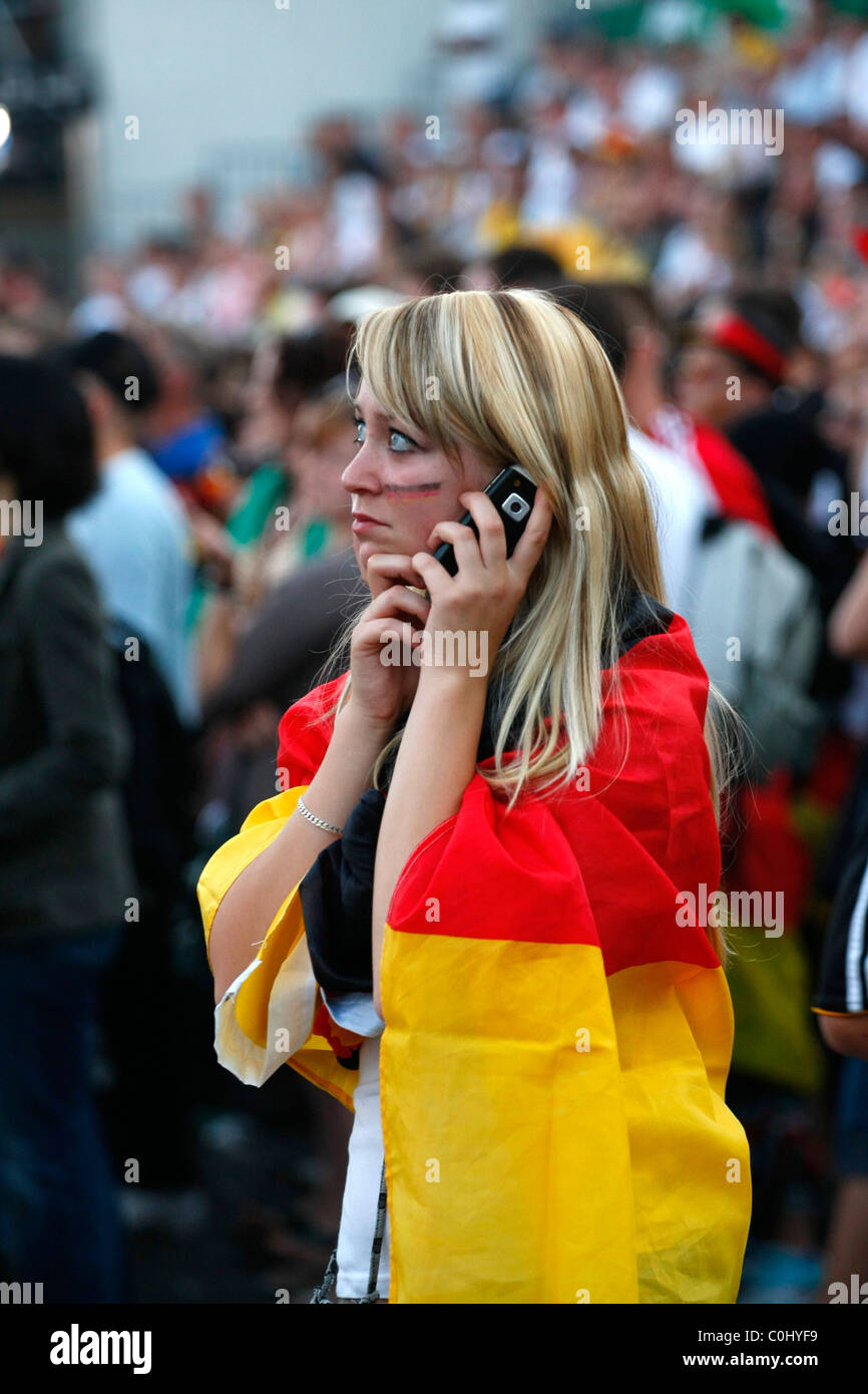 German soccer fans Public screening of the UEFA Euro 2008 finale ...