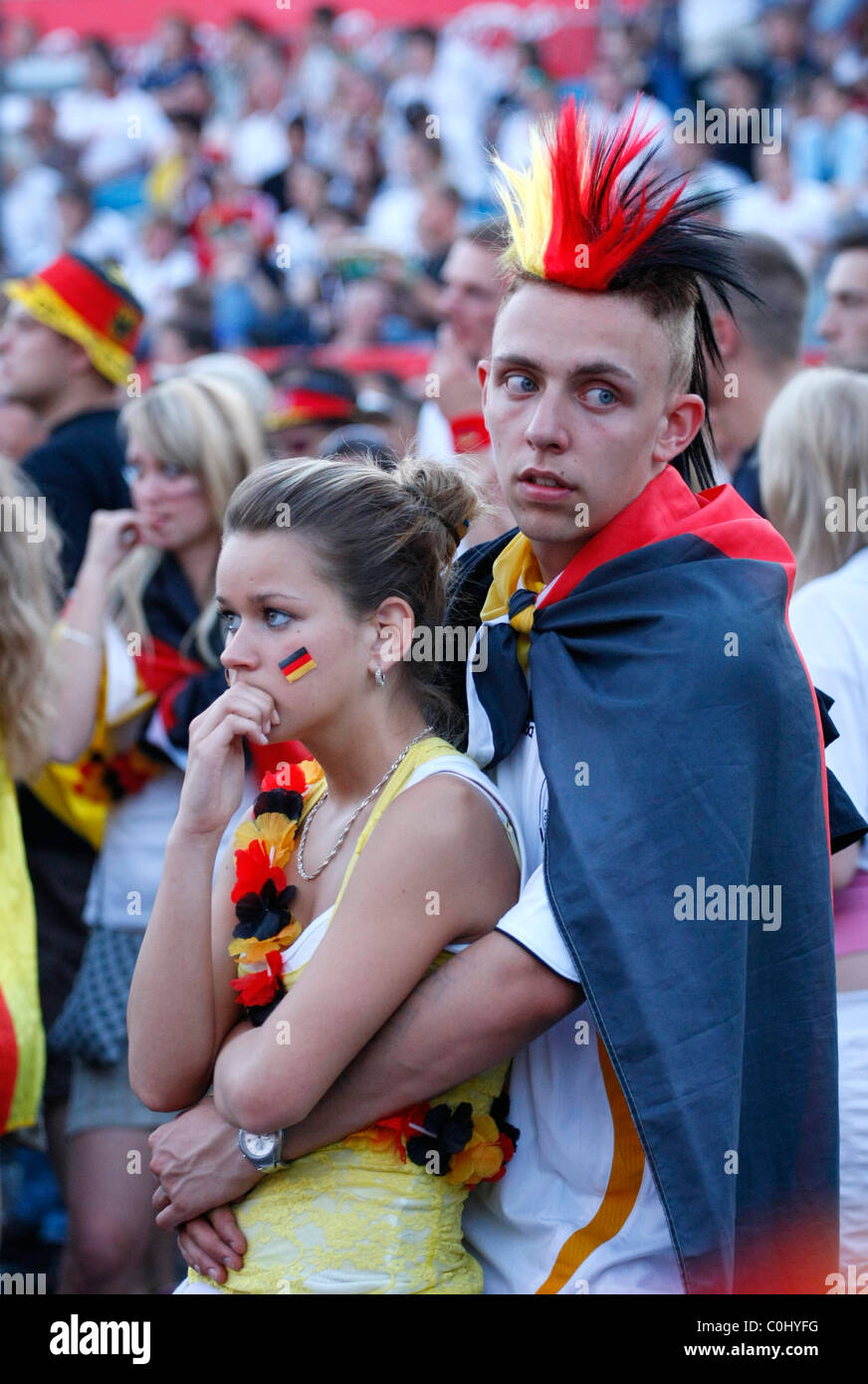 German soccer fans Public screening of the UEFA Euro 2008 finale ...