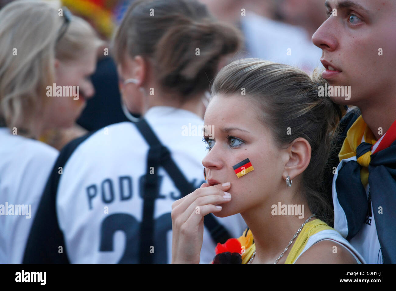 German soccer fans Public screening of the UEFA Euro 2008 finale ...