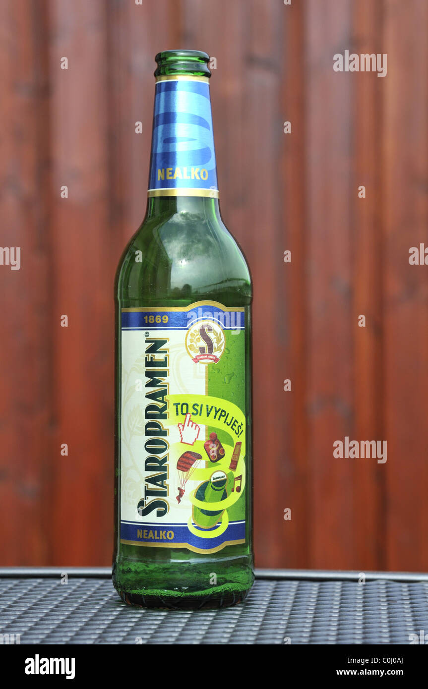 Czech Staropramen Nealko low alcohol beer Stock Photo - Alamy