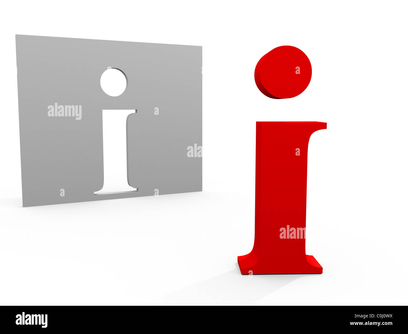 Red I stands for information Stock Photo - Alamy