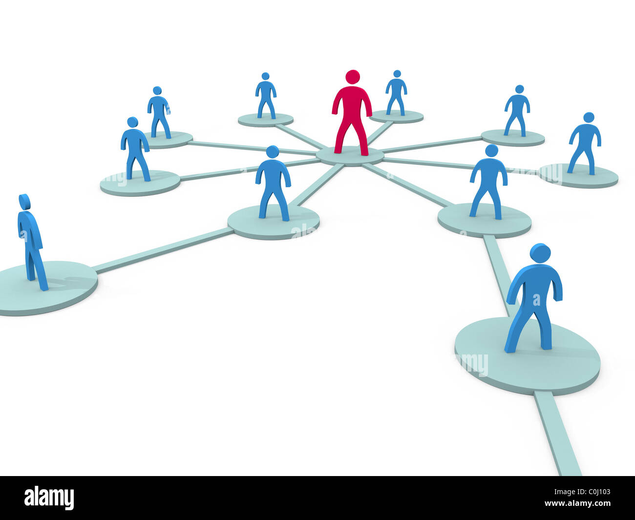 Social Network pictured by simple figures Stock Photo - Alamy