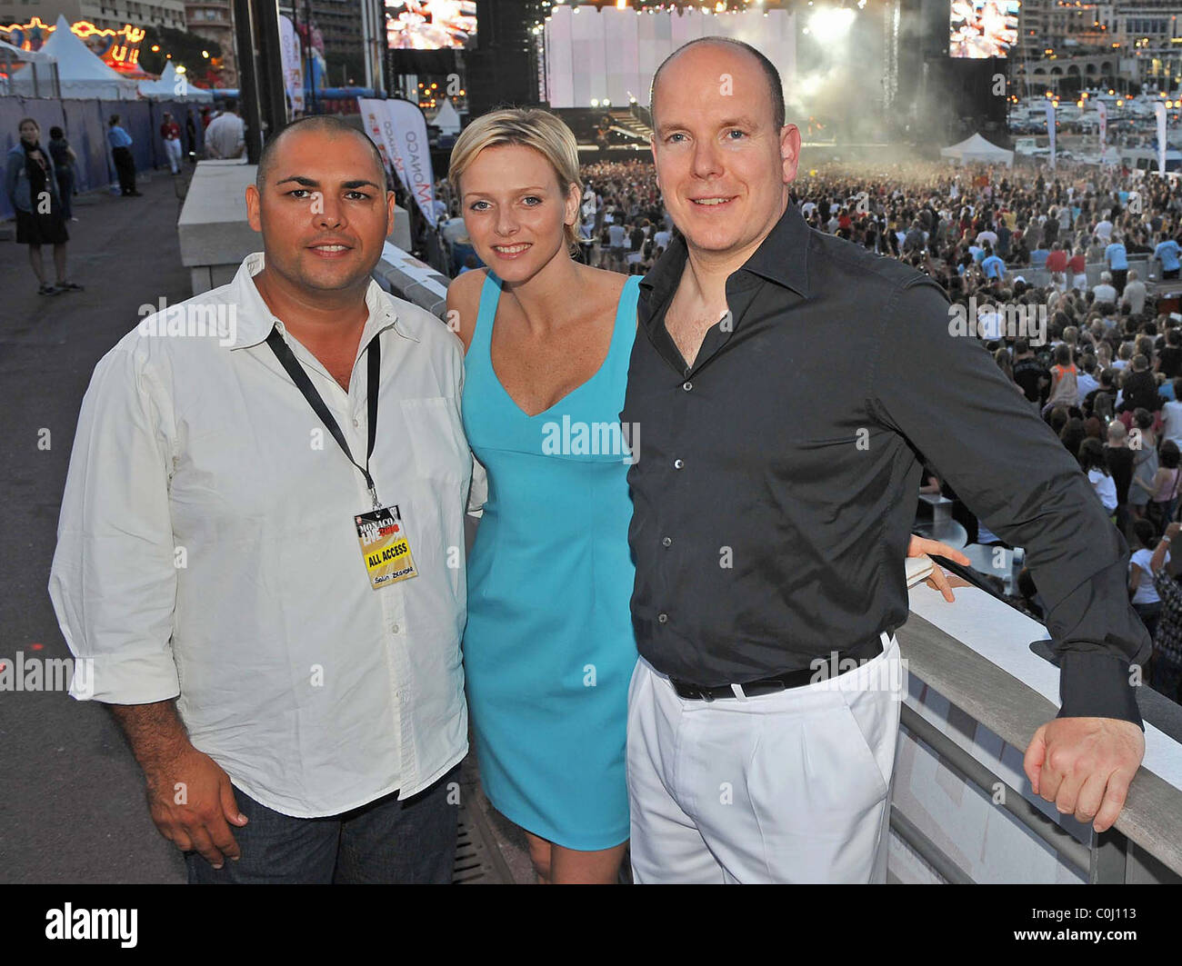 Salim Zegdar, event creator, Charlene Wittstock and Prince Albert II of ...