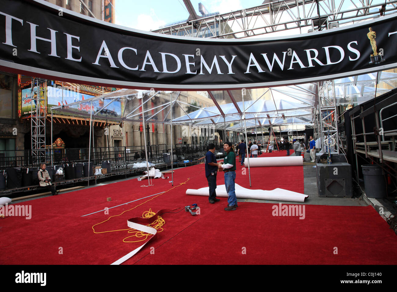 ACADEMY AWARDS RED CARPET SETUP ACADEMY AWARDS RED CARPET SETUP LOS ...