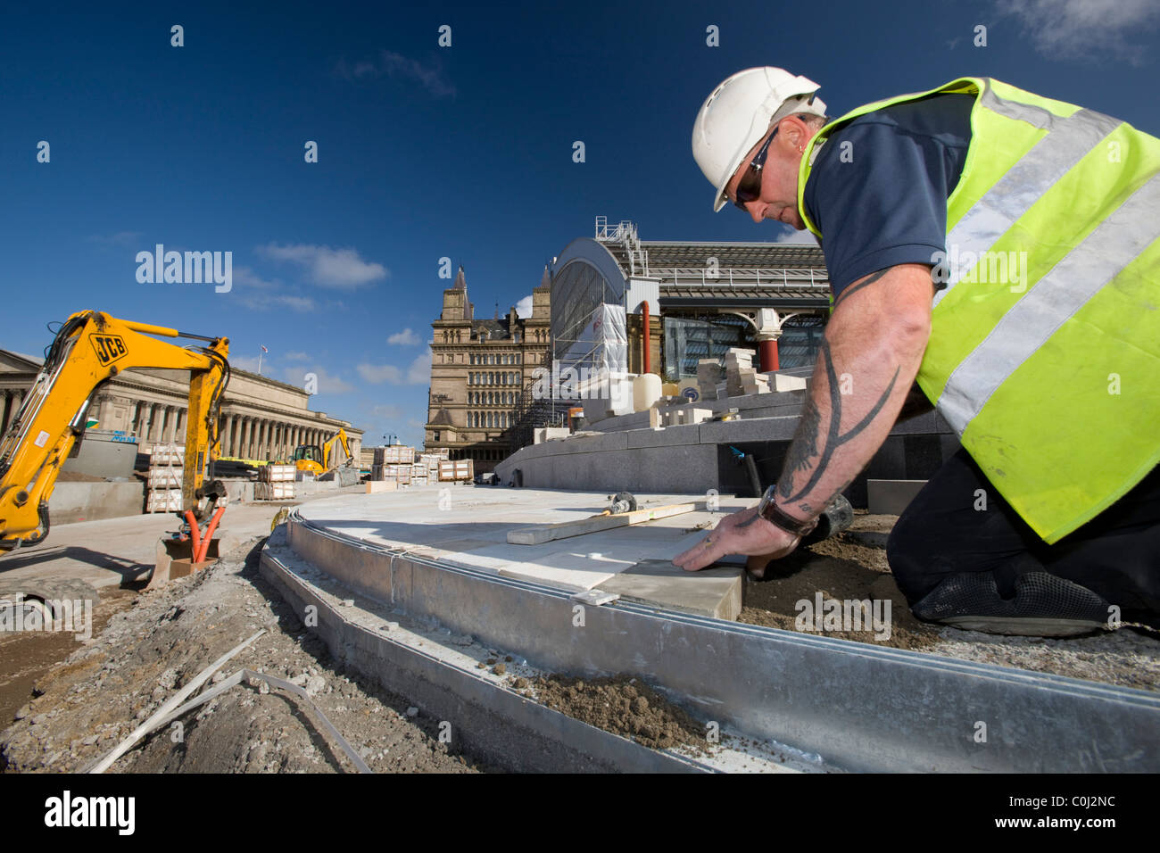 Construction work of Lime Street Station gateway refurbishment ...