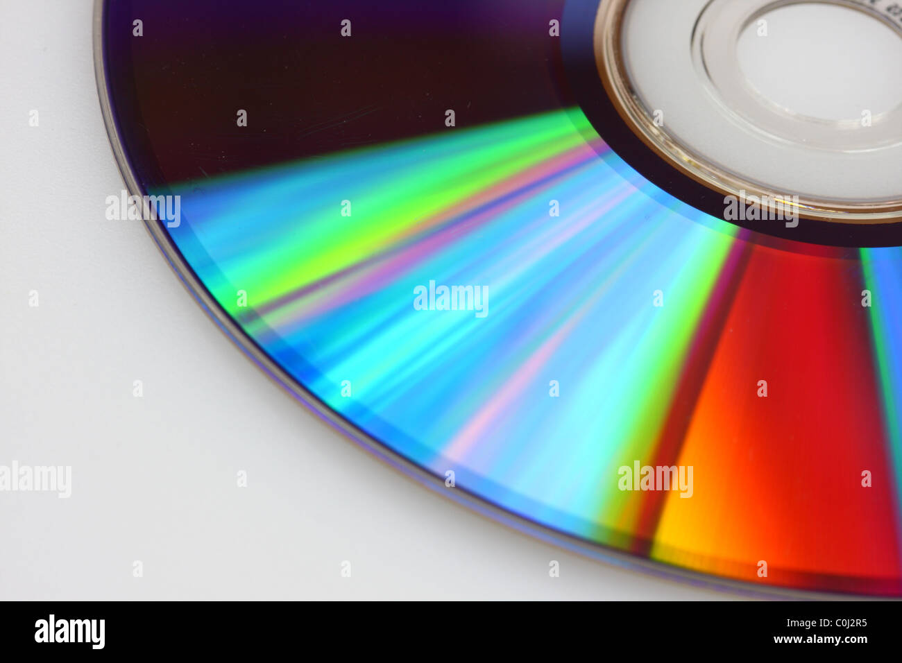 Closeup of DVD on white background Stock Photo - Alamy