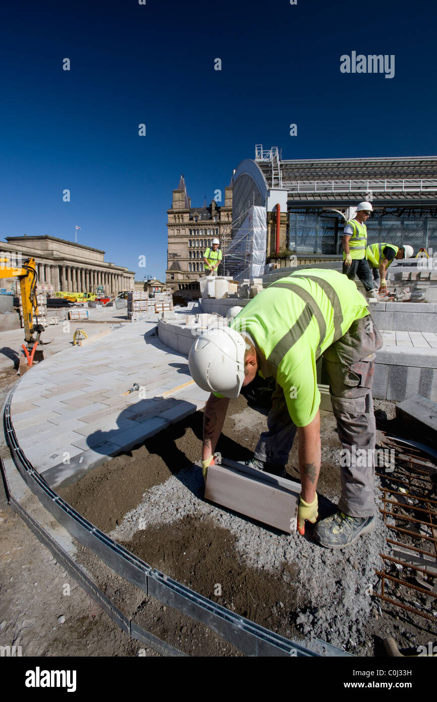 Construction work of Lime Street Station gateway refurbishment ...