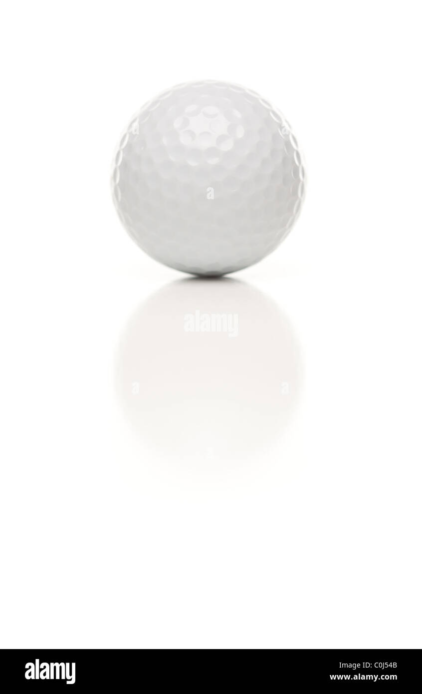 Single White Golf Ball Isolated on a White Background Stock Photo - Alamy