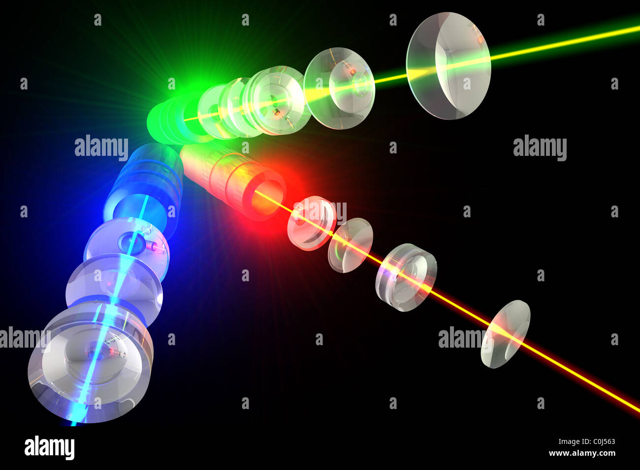 Lasers - Optics and light RGB Stock Photo - Alamy